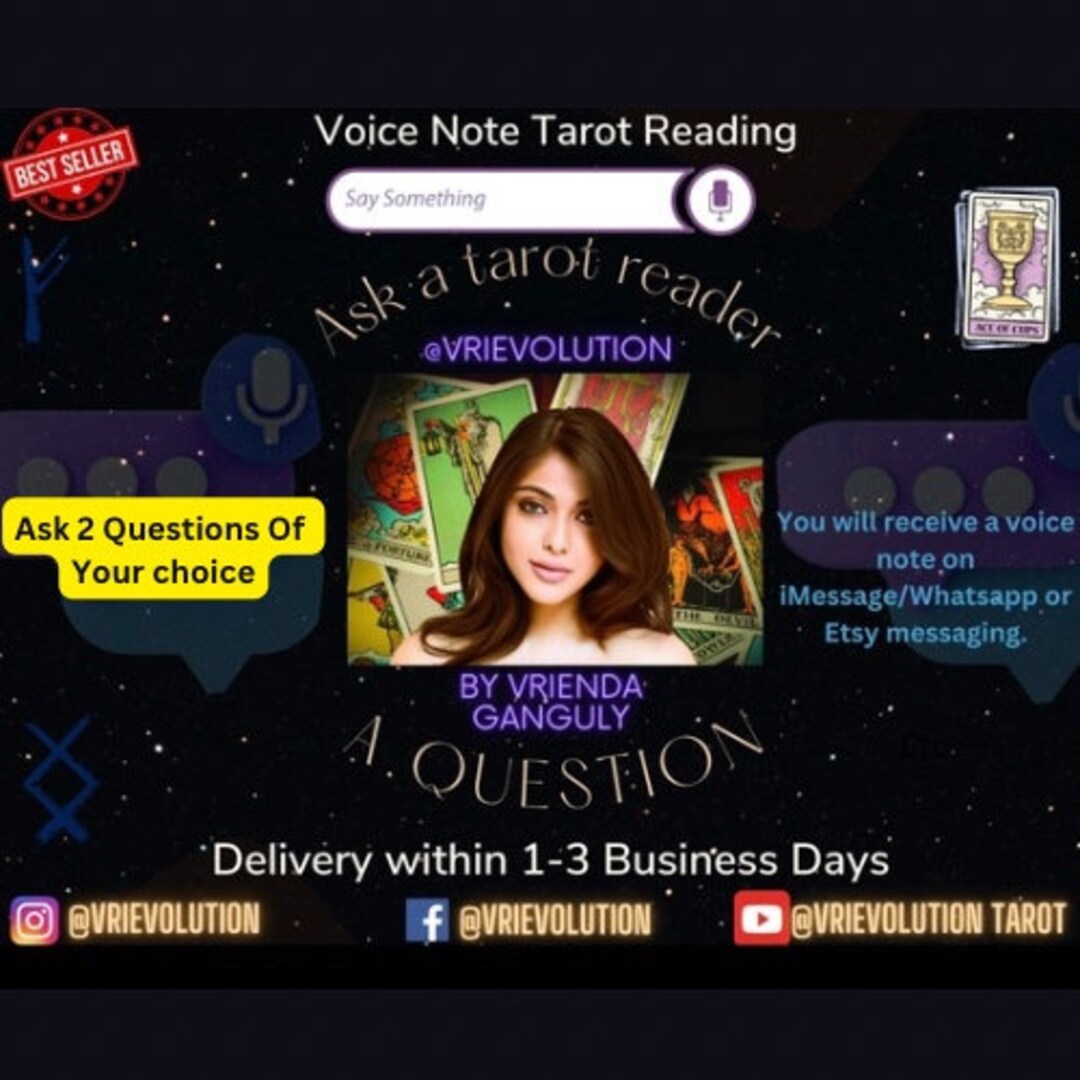 Voice Note Tarot Reading, Quick Reading, Same Day Tarot Reading, 2 ...