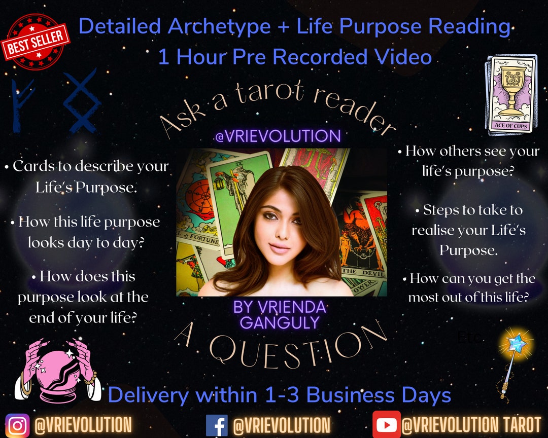 Life Purpose Reading, Archetype Tarot Reading, Life Mission Tarot Reading, Spiritual Legacy ...
