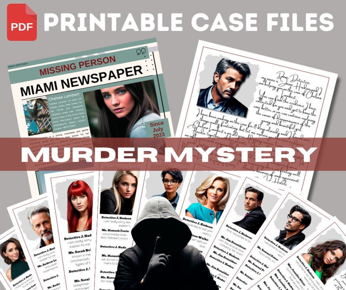 Murder Mystery Detective Case Files, Unsolved Case, Digital Case Files ...