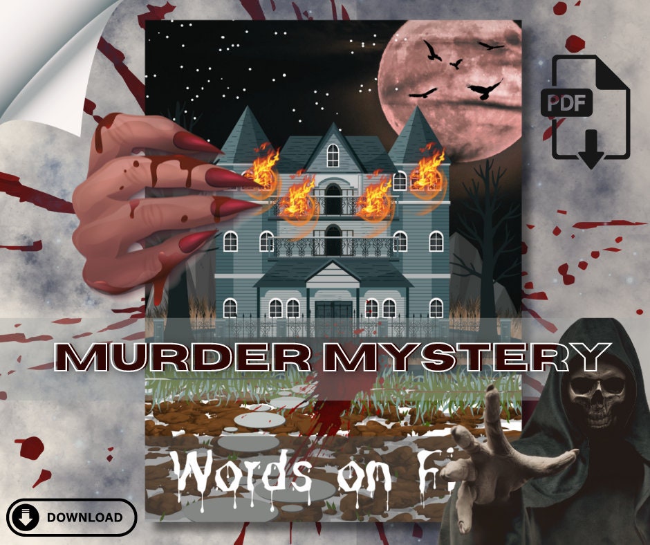 Murder Mystery Detective Game, Case Solving With 33 Printable Clue ...
