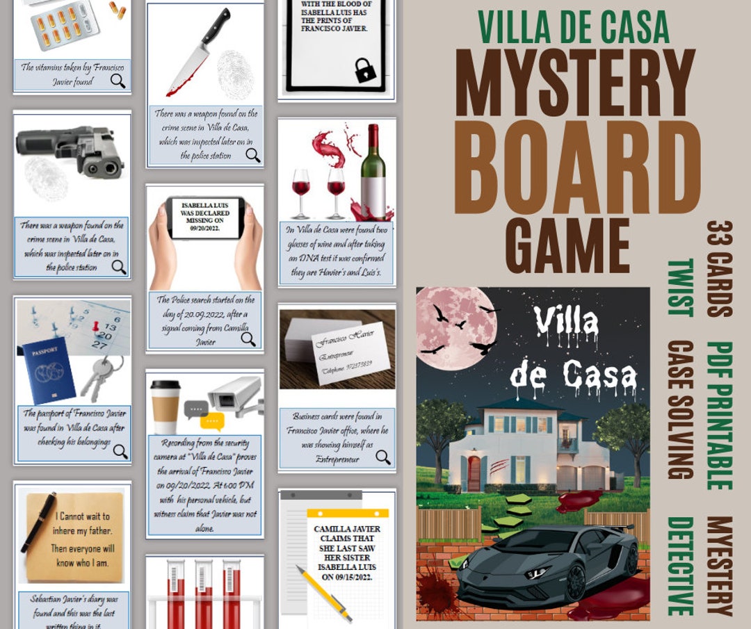 Murder Mystery Detective Game Case Solving With 33 Printable - Etsy