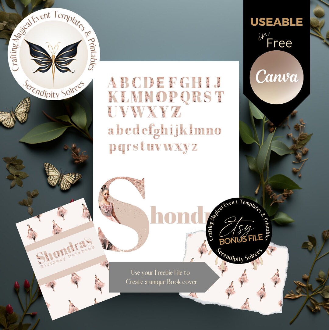 Rose Gold Glitter Ballerina Alphabet Clip Art Set Dancer - Etsy UK