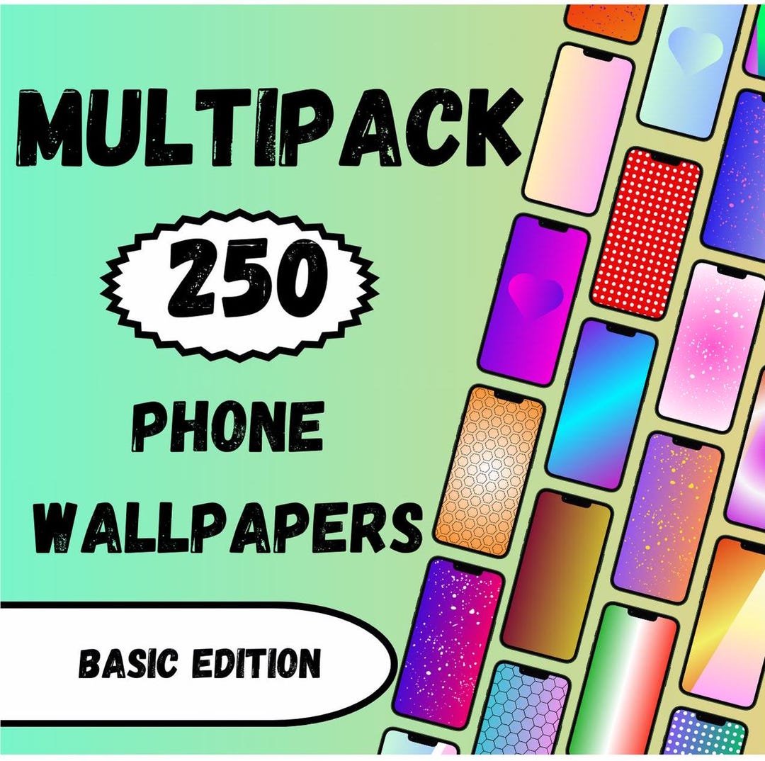 250 Phone Wallpapers, Basic Color Designs (PDF Download) - Etsy