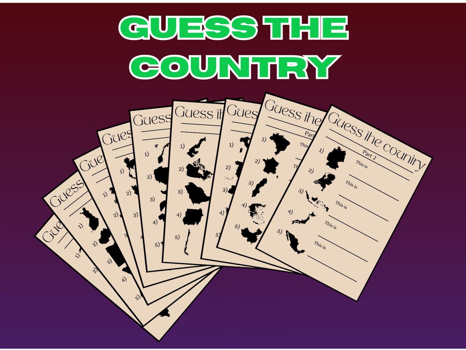 Guess the Country; Online Quiz; Educational; Geography Test; Pdf ...
