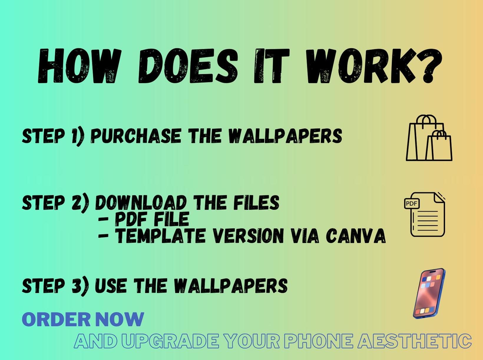 250 Phone Wallpapers, Basic Color Designs (PDF Download) - Etsy