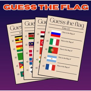Guess the Flag Quiz | Geography Game (PDF Download) - Etsy
