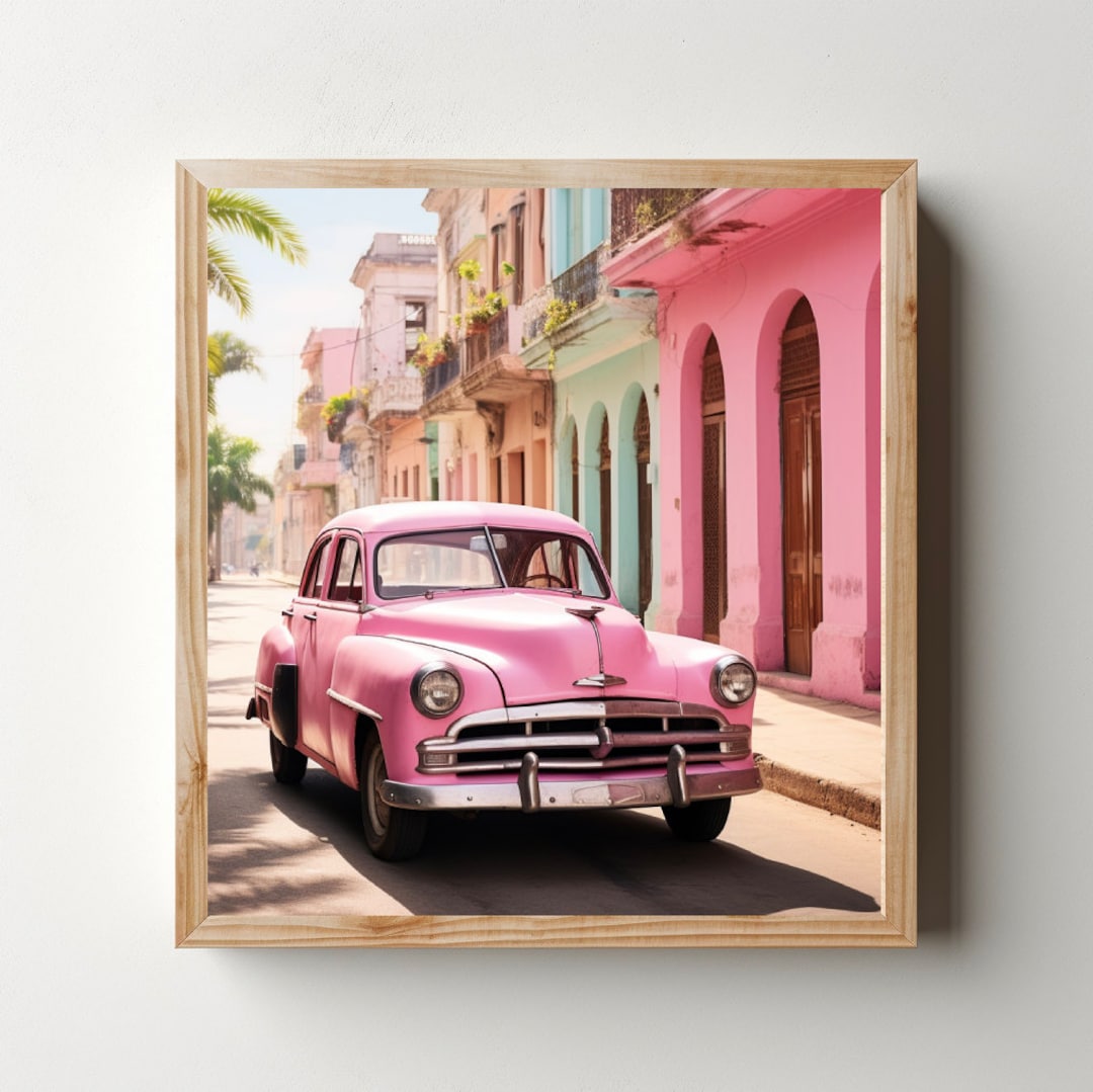 Cuban Car Theme. Colourful Wall Art, Picture Based Print, Cuban Car ...