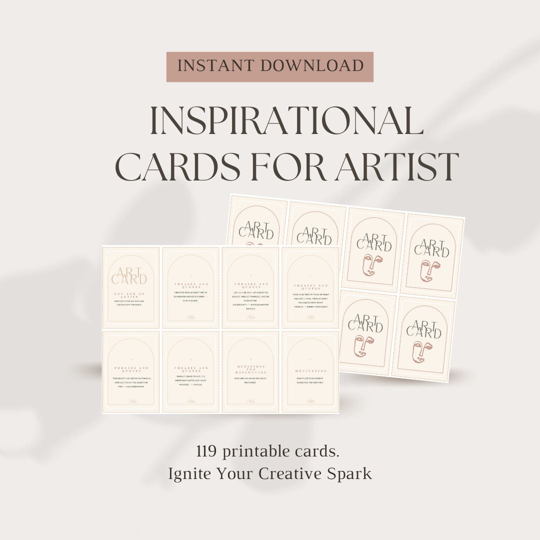 Inspirational Cards for Artist, Couching Cards, Unclock Your Creativity ...