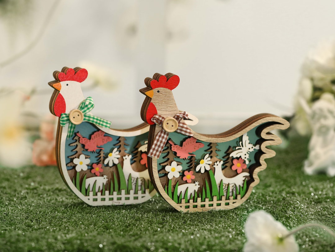 Custom Easter Hen Ornaments Decoration With Light, Easter Gifts for ...