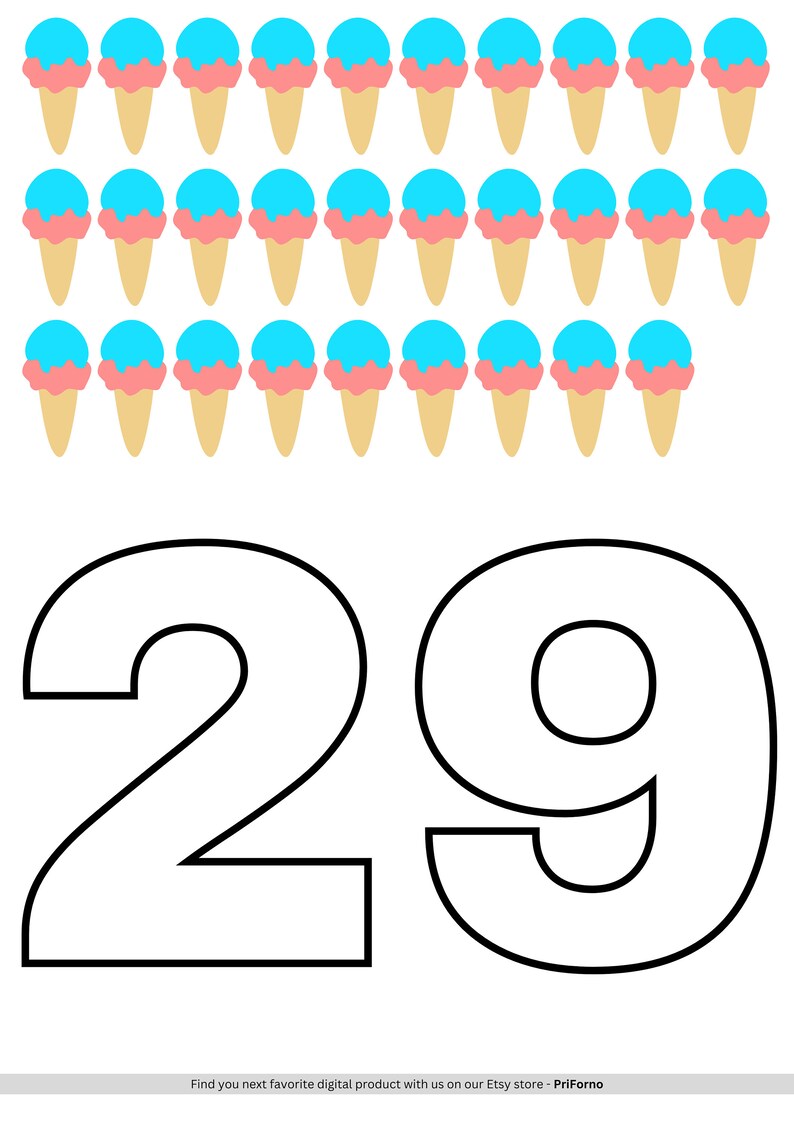 Number Coloring Pages Worksheet for Kids, Number 1 - 30 Kindergarten ...