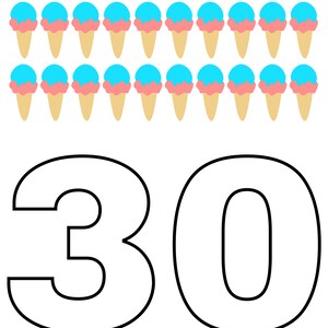 Number Coloring Pages Worksheet for Kids, Number 1 - 30 Kindergarten ...