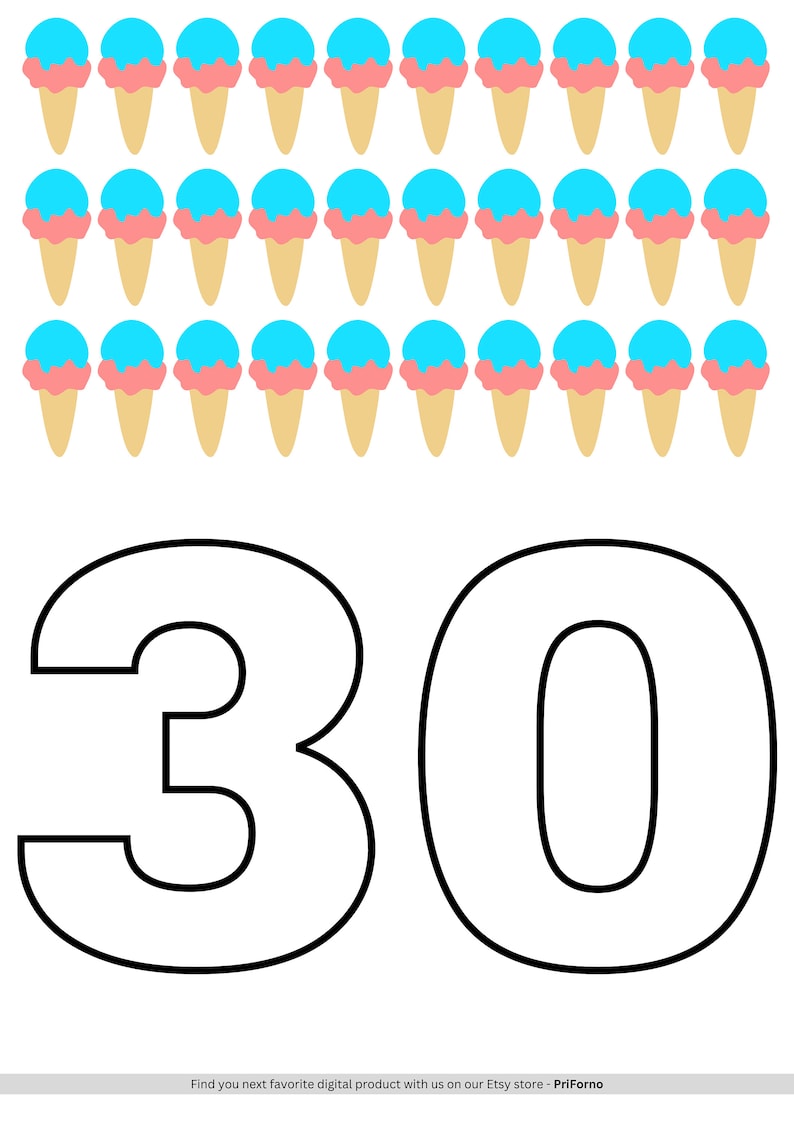 Number Coloring Pages Worksheet for Kids, Number 1 - 30 Kindergarten ...