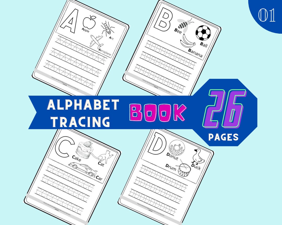 Alphabet Tracing, Alphabet Workbook, Tracing Font, School Font, Writing ...