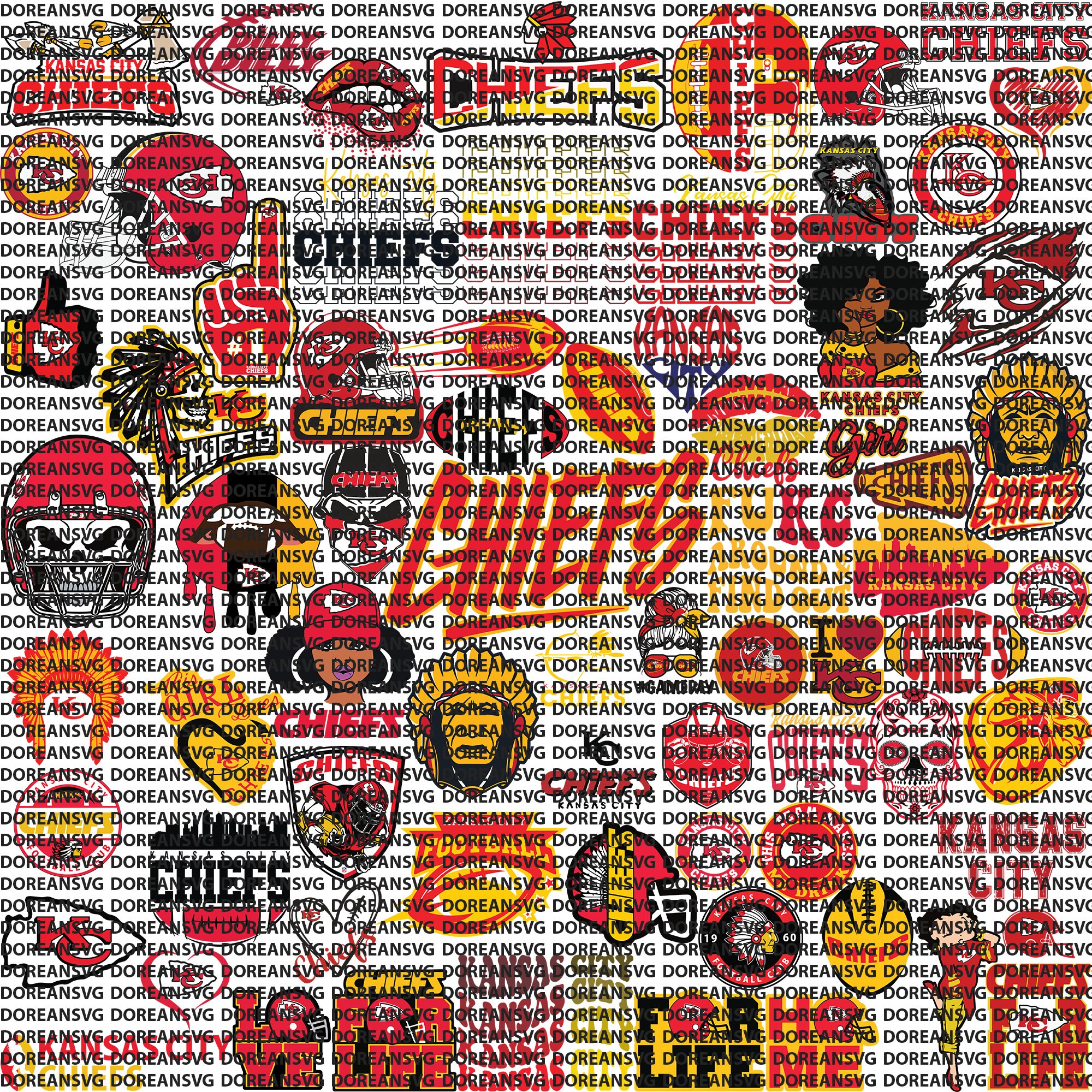 Chiefs SVG Football Team SVG Bundle Suitable for Cricut - Etsy