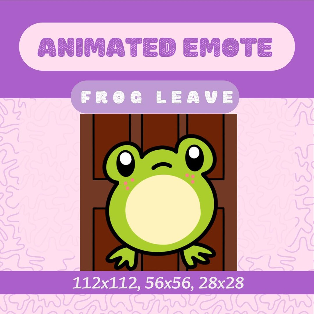 Animated Frog Leave Emote, Funny Emotes, Streaming Assets, Twitch ...