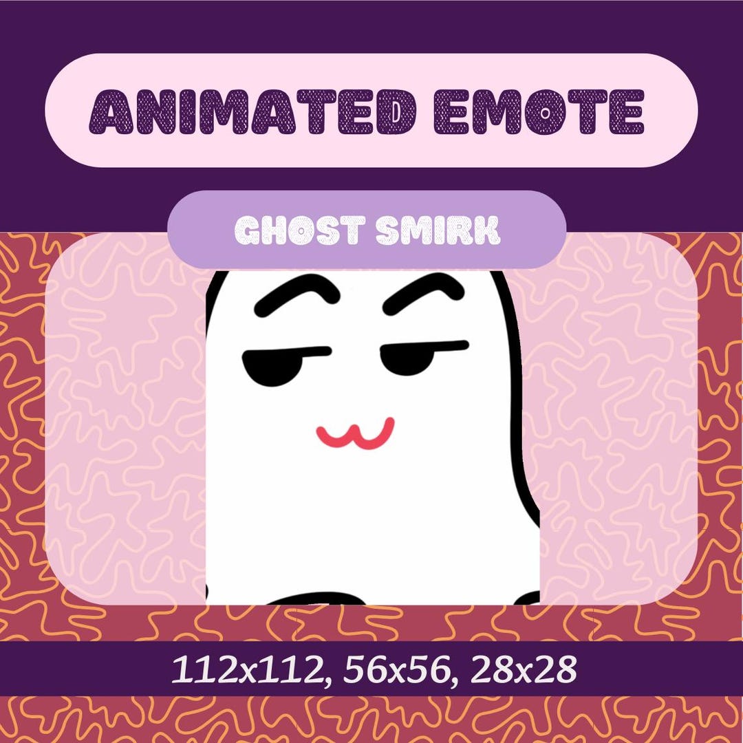 Ghost Smirk Animated Emote, Funny Action for Discord, Discord Emote ...