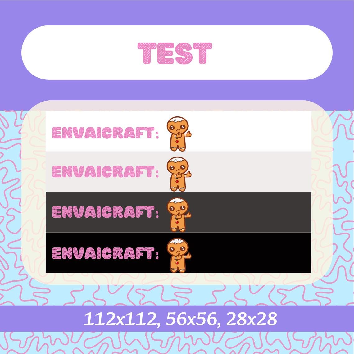 Kawaii Middle Finger Gingerbread Animated Emote for Twitch, Funny Xmas ...