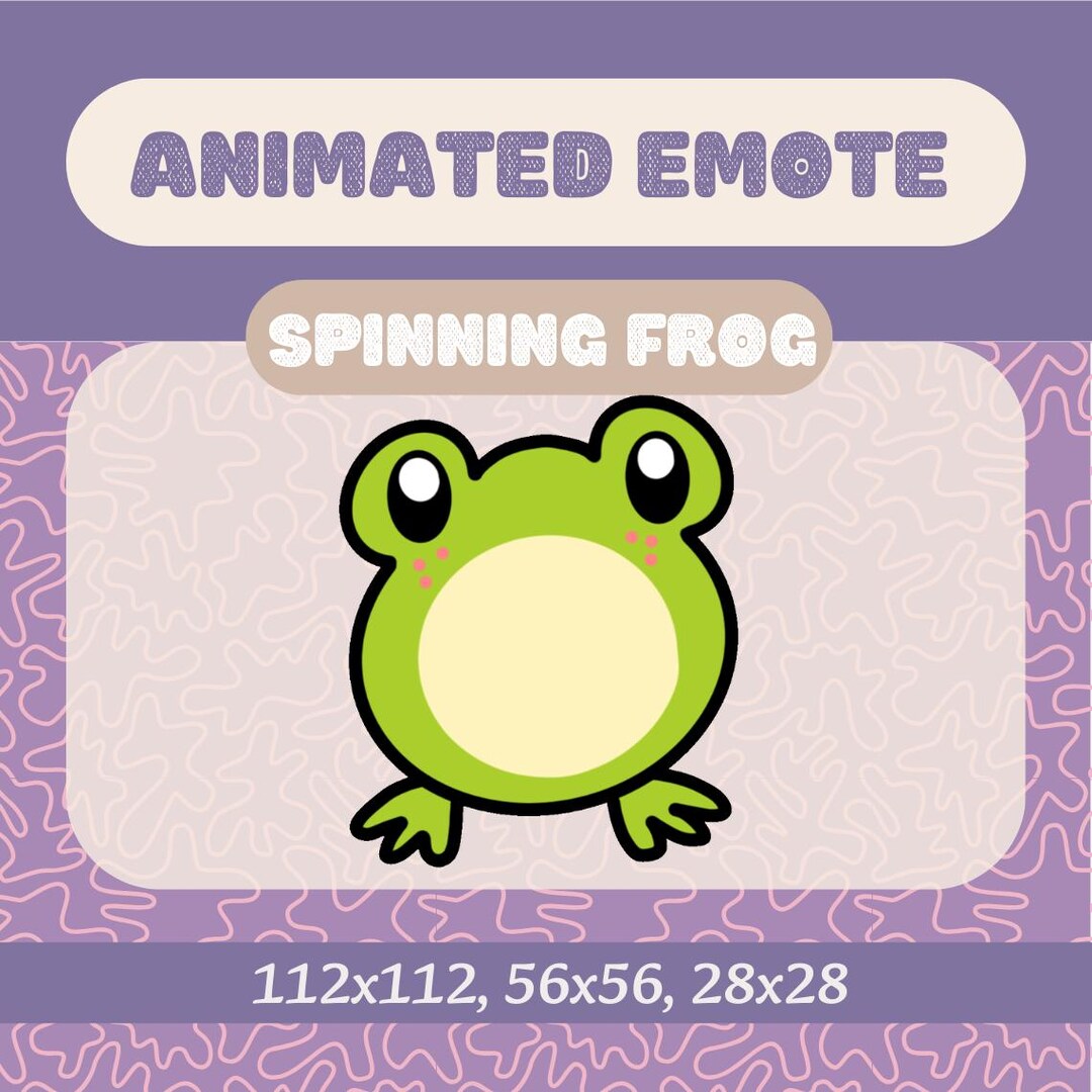 Animated Spinning Frog Emote, Animated Twitch Emote, Streaming Assets ...