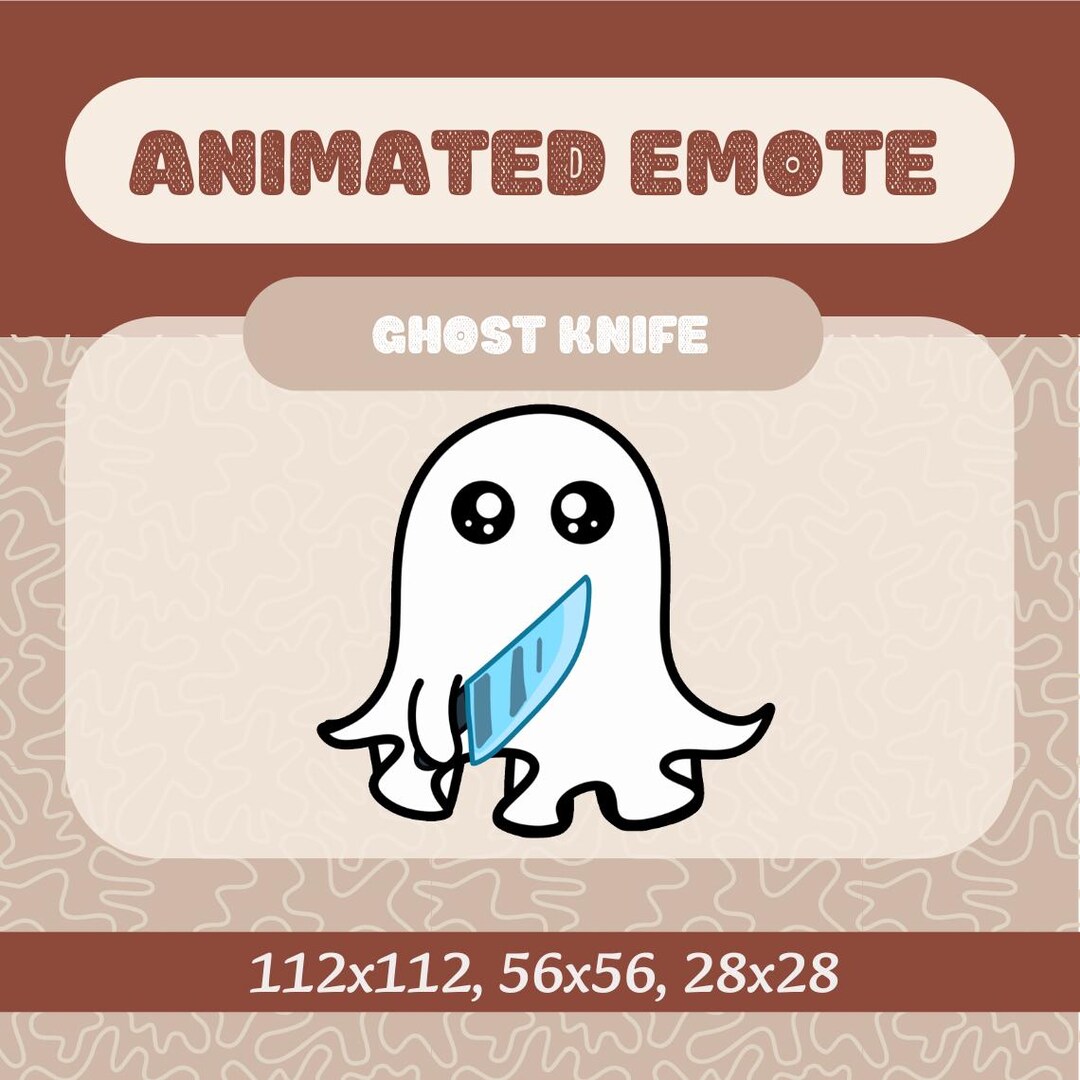 Animated Twitch Kick Knife Emote, Ghost Knife Emote, Cute Emote, Funny ...