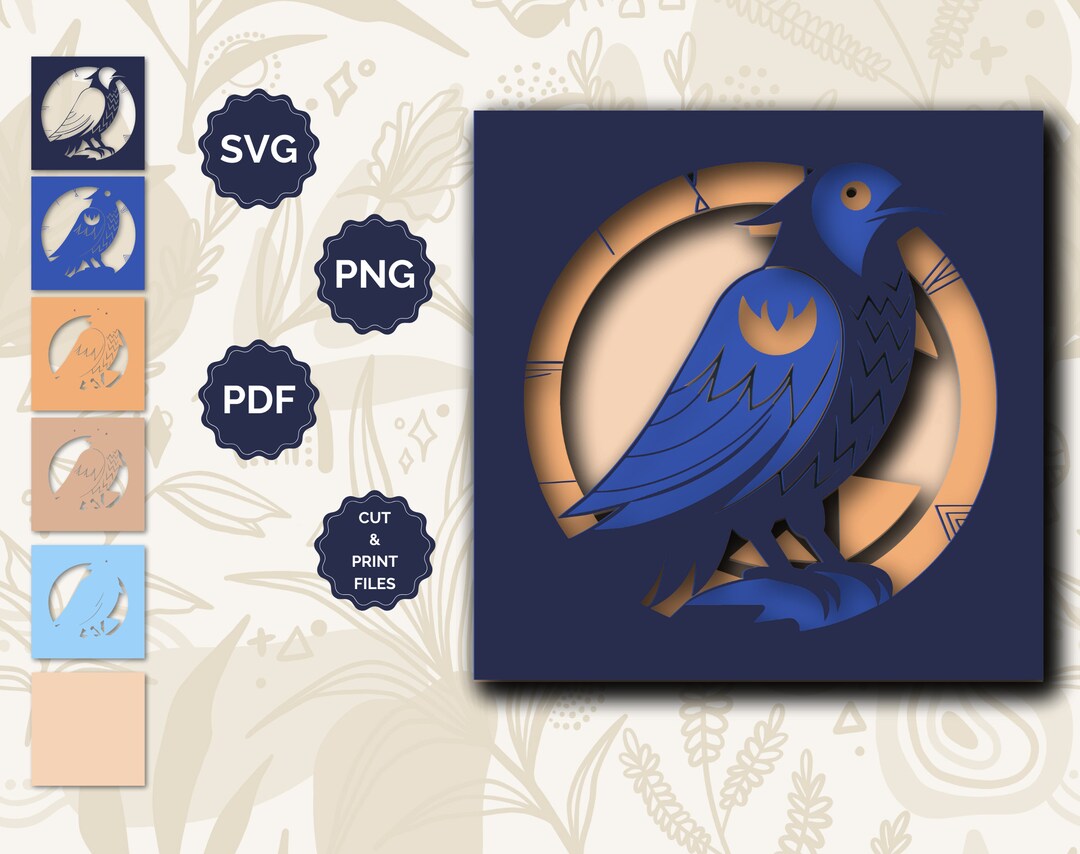 Parrot 3d Svg, Layered Svg, Multi Layer Files, Paper Project for Cricut ...