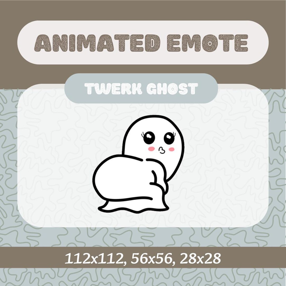 Twerk Ghost Animated Twitch Emote, Funny Twitch Emote, Kawaii Twitch ...
