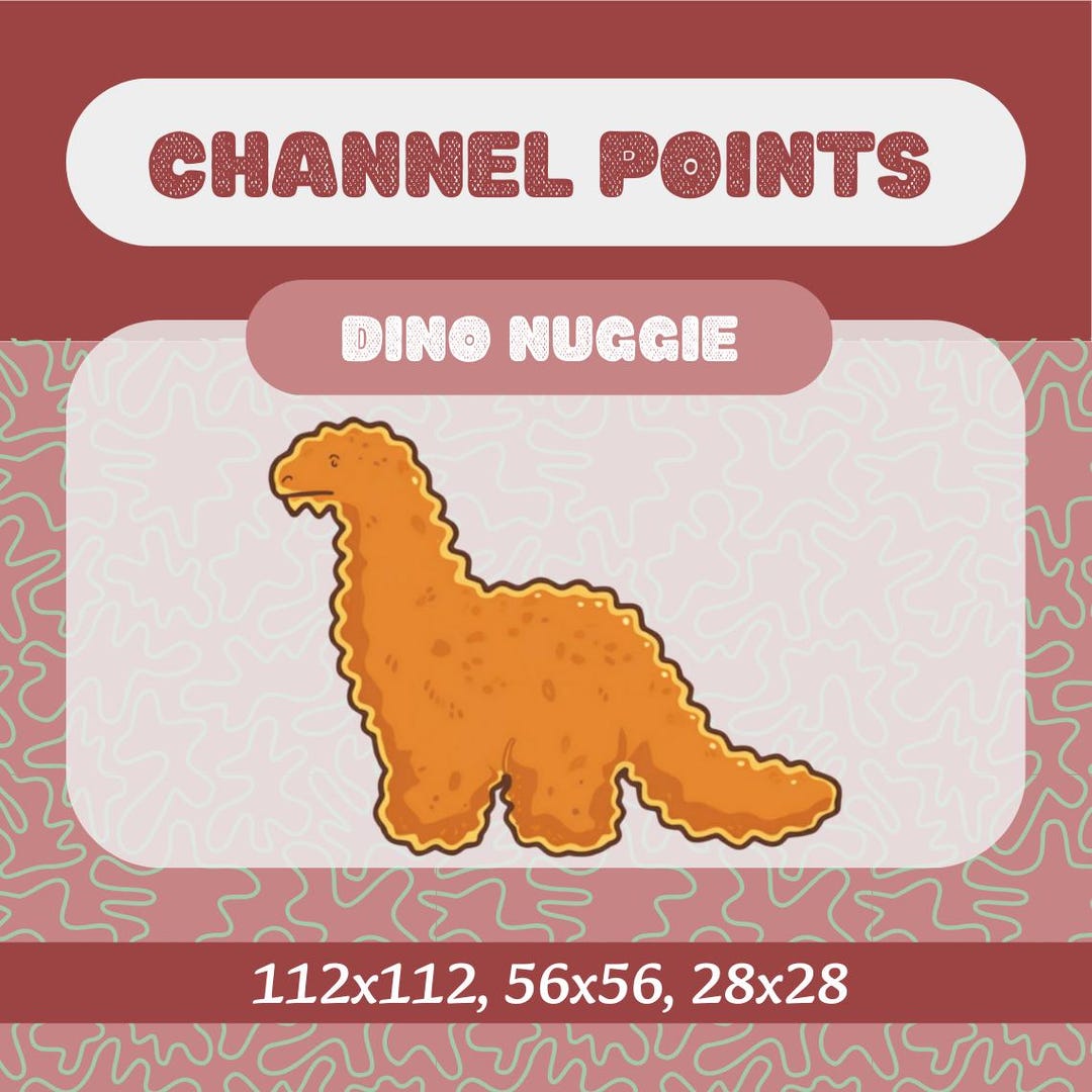 Dino Nuggie Channel Points, Twitch Channel Point Icon, Cute Dino Nugget ...