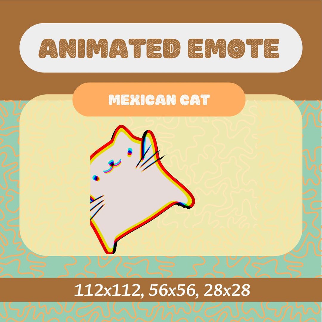 Animated Dancing Mexican Hispanic Cat, Tiktok Meme Emote for Streamers ...