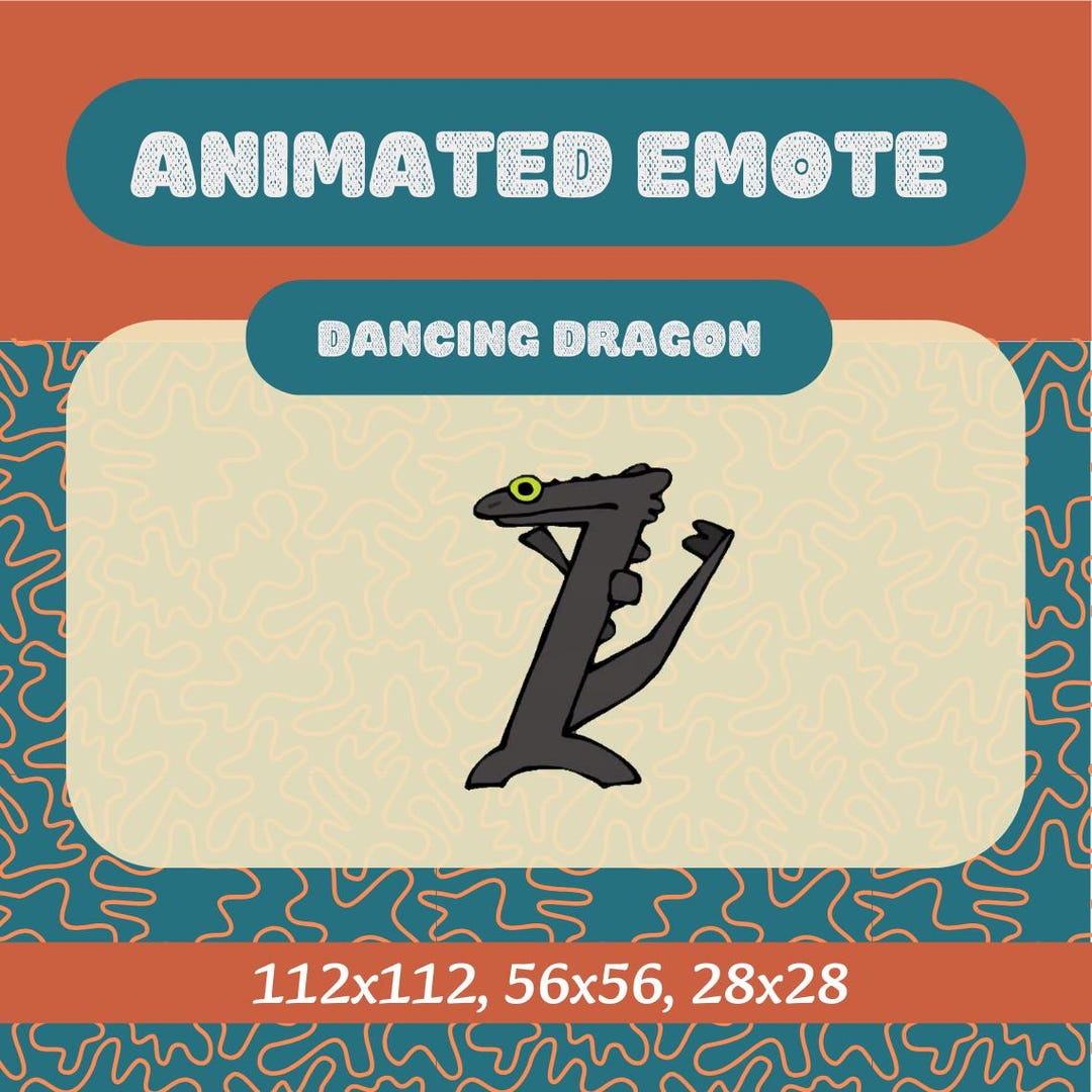 Animated Dancing Black Dragon Tiktok Meme Emote, Funny Twitch Emotes ...