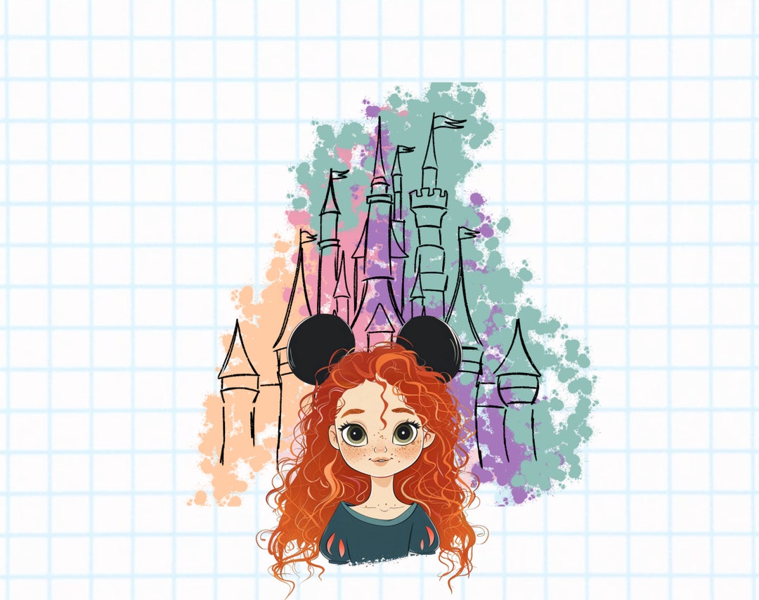 Merida Watercolor Clipart, Watercolor Princess, Watercolor Magical ...