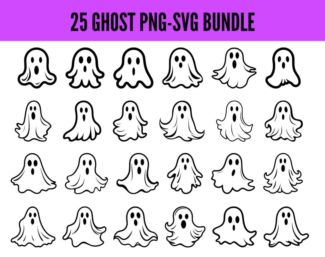 Ghost SVG Bundle Ghost PNG Ghost Clipart Ghost SVG Cut - Etsy