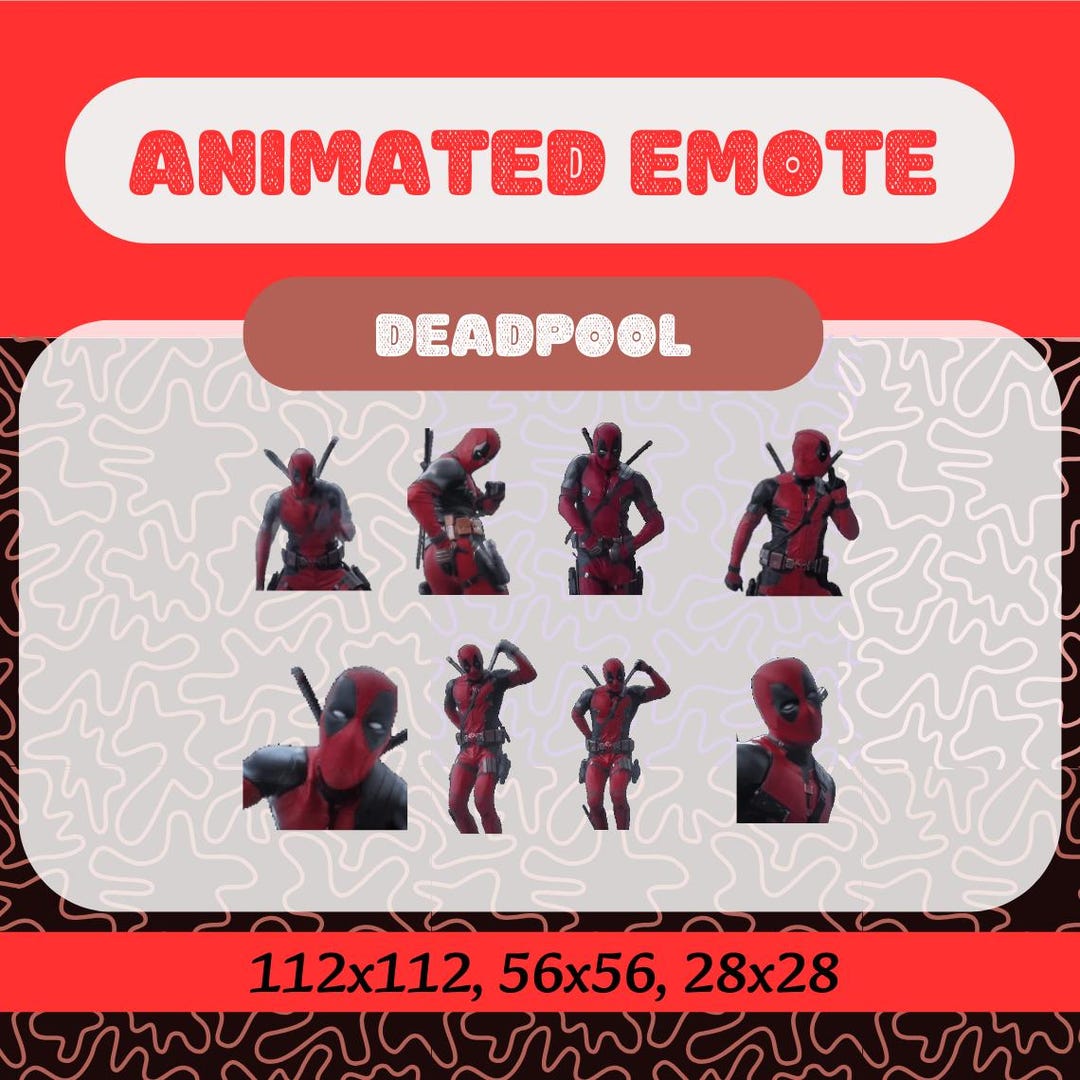 Deadpool Dance Meme Emote, Animated Stream Emote, Kawaii Gif, Alert ...