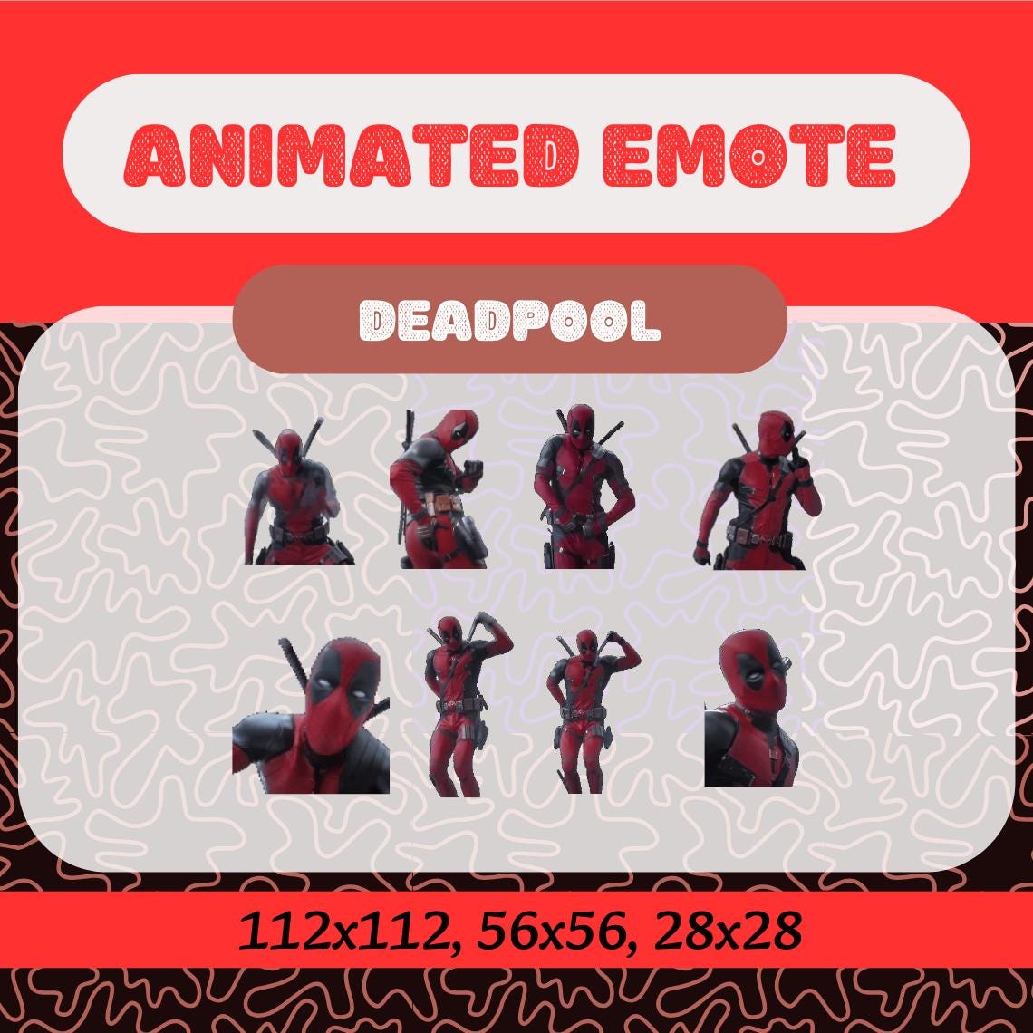 Deadpool Dance Meme Emote, Animated Stream Emote, Kawaii Gif, Alert ...