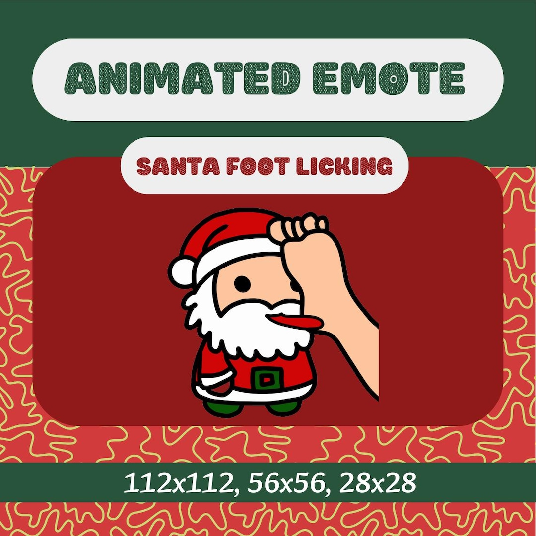 Twerk Santa Animated Twitch Emote, Christmas Streaming Emotes, Kawaii ...