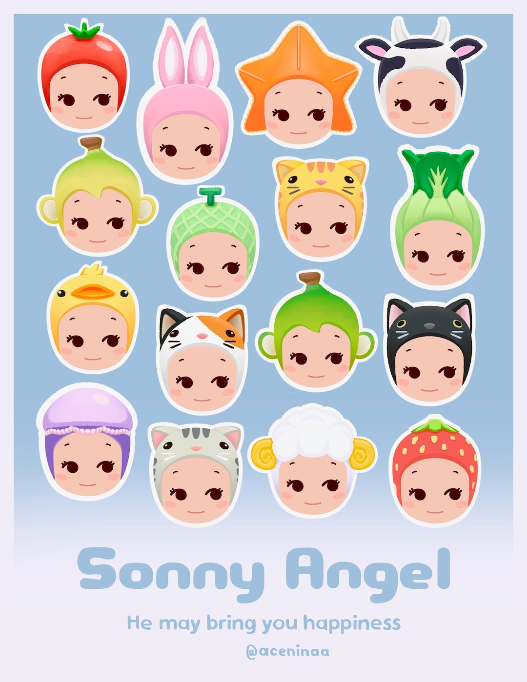 Sonny Angel Stickers pre-order - Etsy