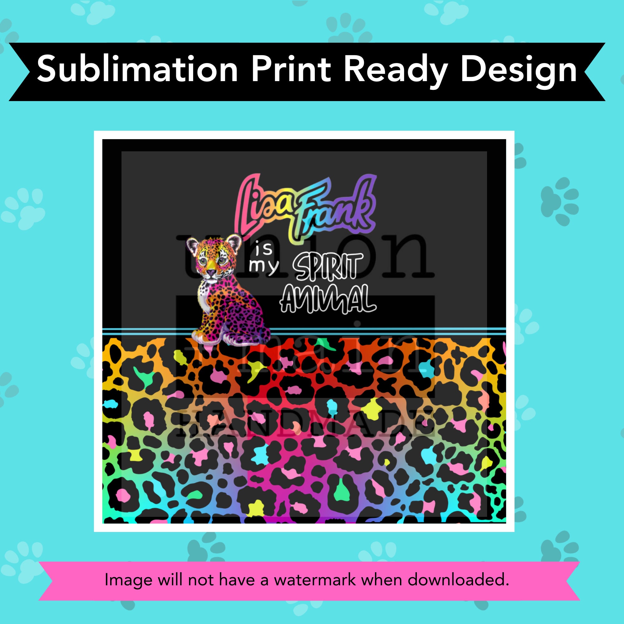 Lisa Frank Spirit Animal PNG Tumbler Wrap Sublimation File - Etsy