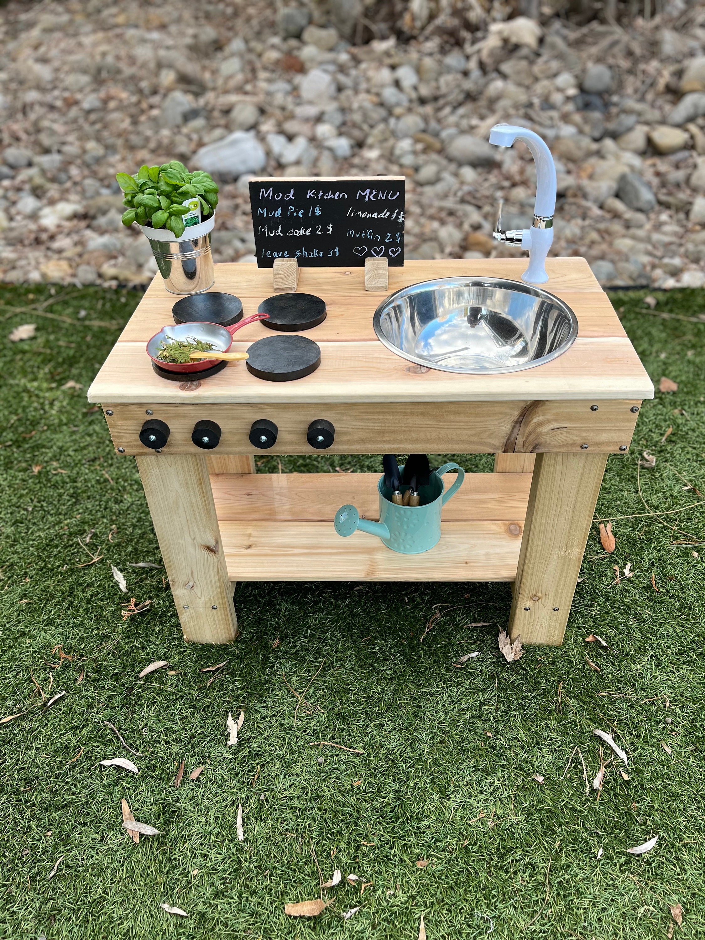 Small Simple Mud Kitchen With Working Faucet - Etsy