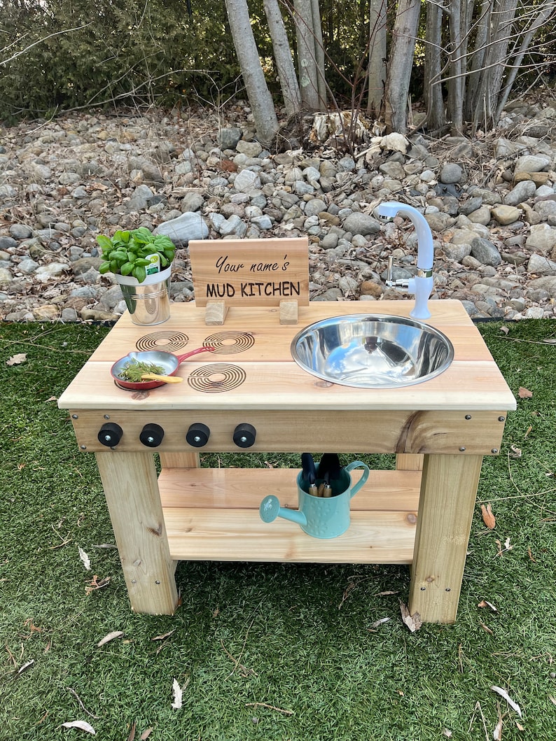 Small Simple Mud Kitchen With Working Faucet - Etsy