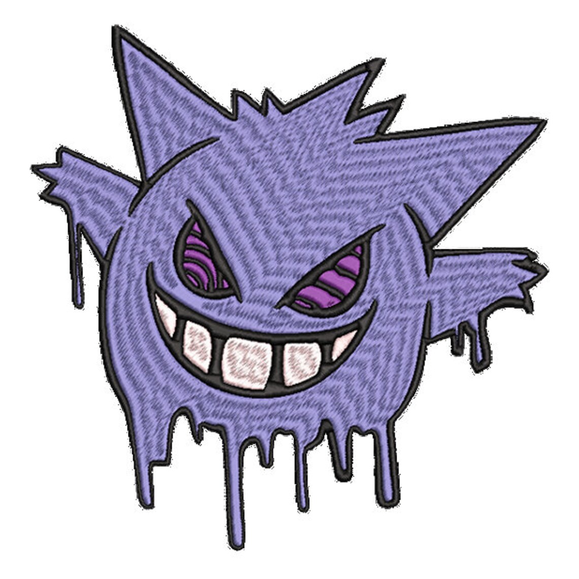 Gengar Embroidery File, Poke Embroidery Design, Digital Download ...