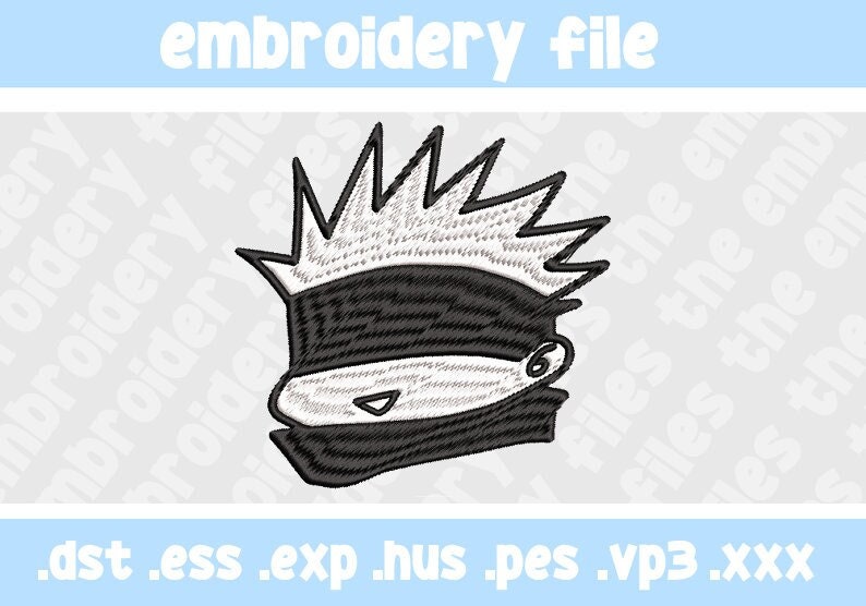 Cute Gojo Embroidery File Jujustu Kaisen Embroidery File JJK - Etsy