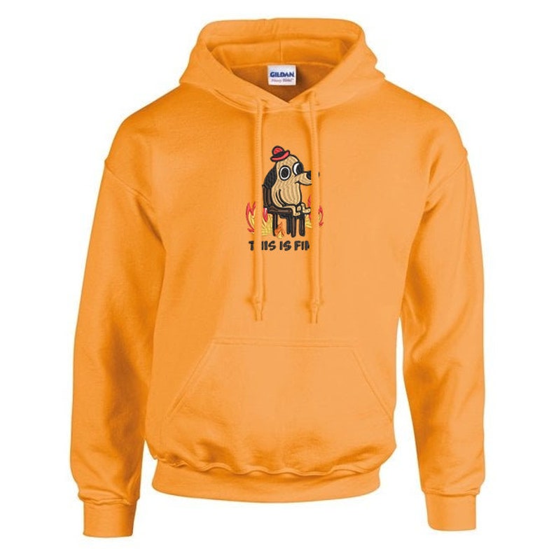 This Is Fine Meme Embroidery File Digital Download Instant Etsy