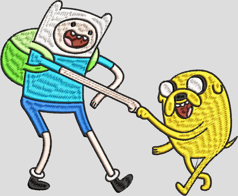 Finn and Jake Embroidery File, Adventure Time Embroidery File, Digital ...