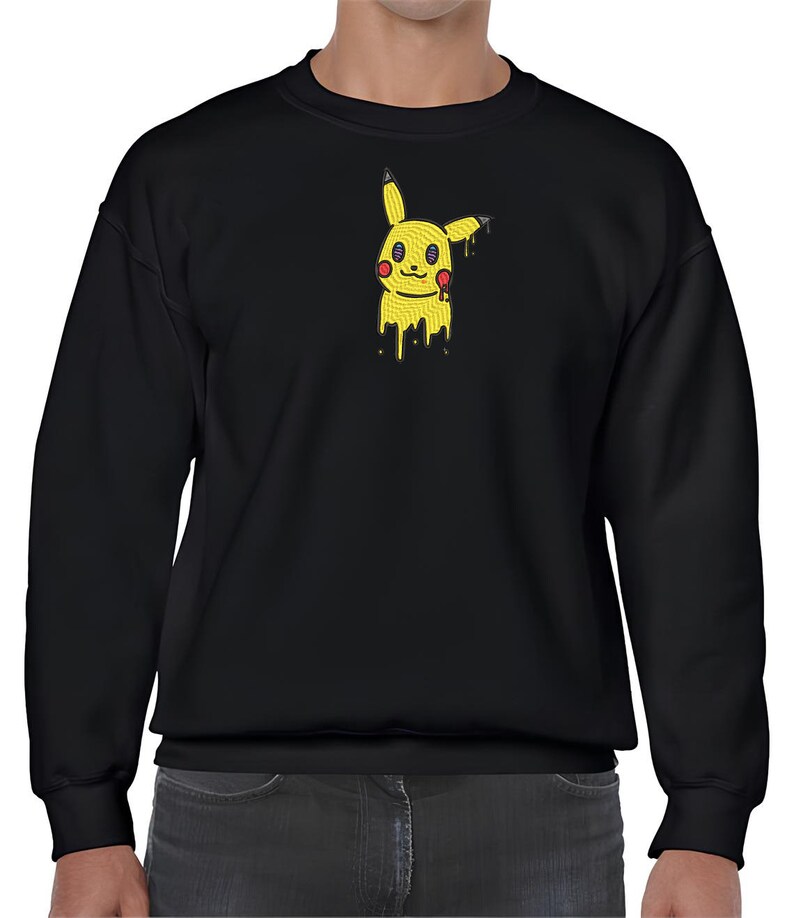 Drip Pikachu Embroidery File, Pokemon Embroidery File, Digital Download ...