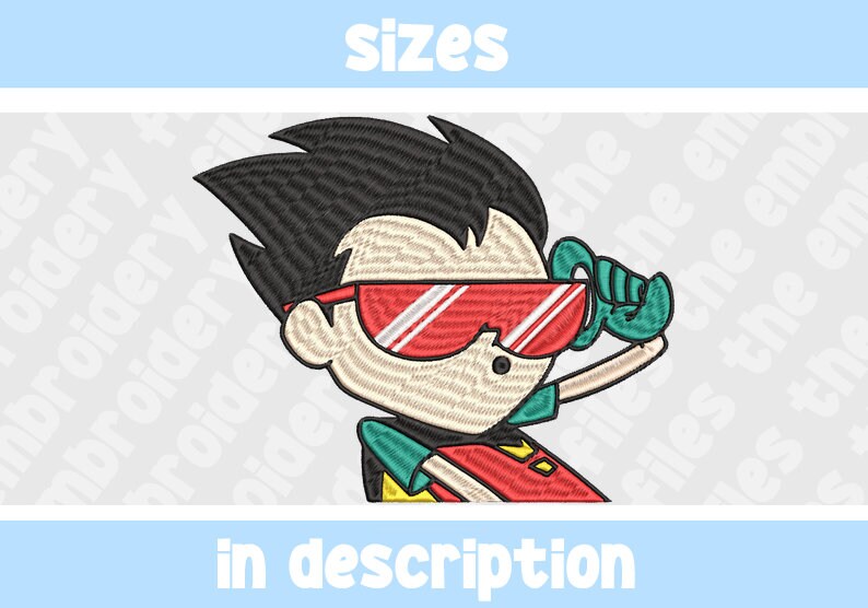 Cool Robin Embroidery File, Teen Titans Embroidery File, Digital ...