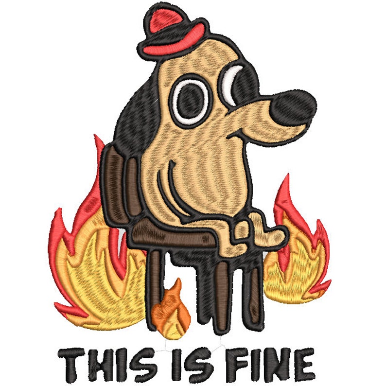 This is Fine Meme Embroidery File Digital Download Instant - Etsy