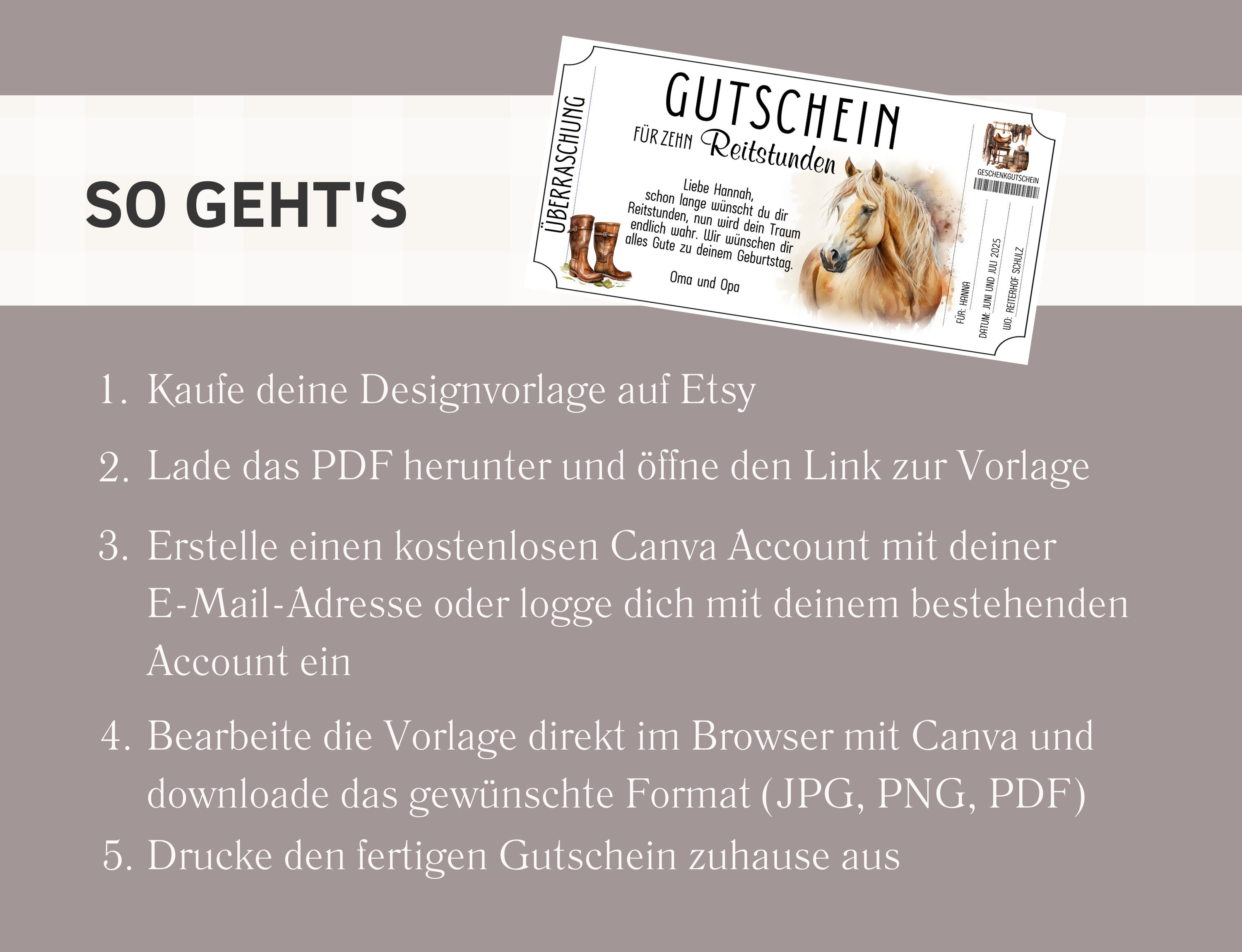 Gutschein Reiten Ausdrucken Gratis
