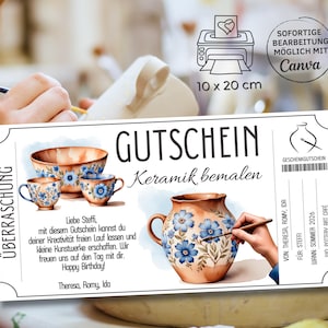 Gutschein Keramik Bemalen Basteln