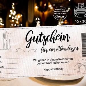 Gutschein Essen Gehen Vorlage zum Ausdrucken zuhause Gutschein ...
