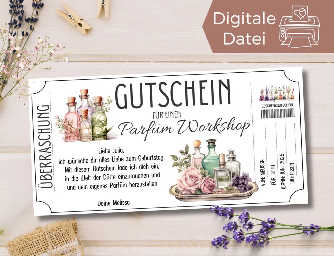 Voucher Perfume Workshop Template | Voucher Perfume Seminar Time for ...