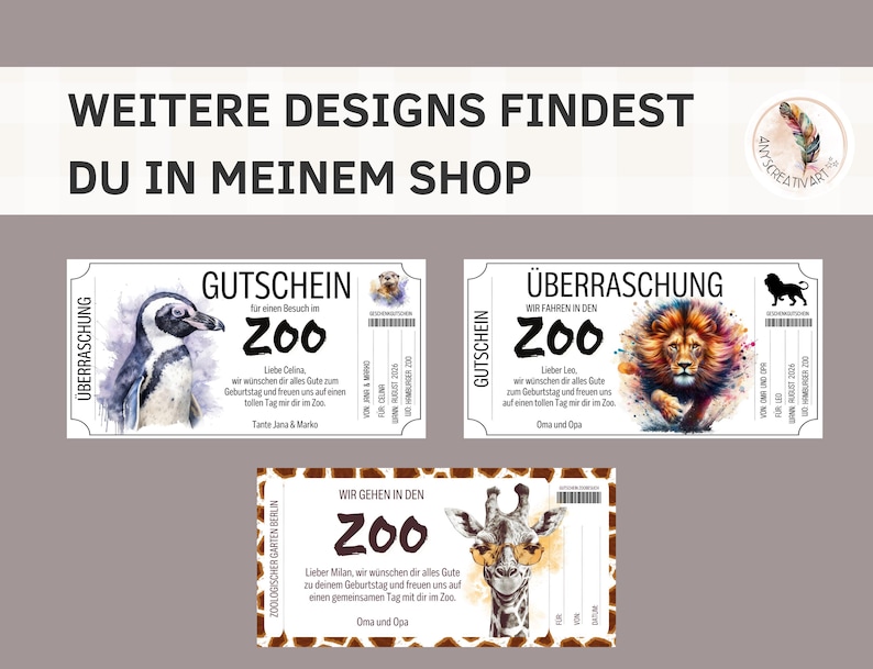 Bird Park Voucher Template | Printable Zoo Trip Voucher | Animal Park ...