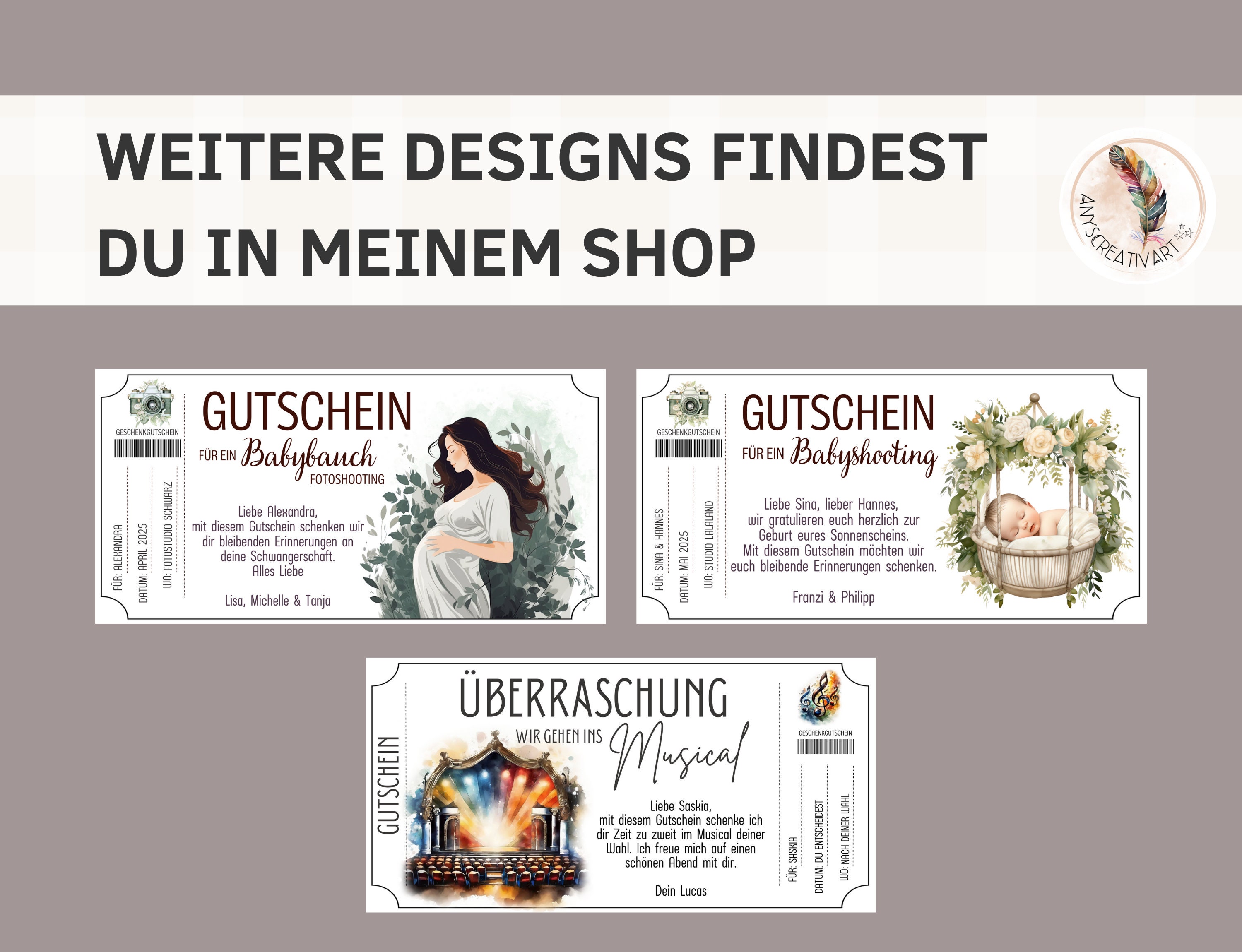 Voucher Photo Shoot Template Voucher to Print Out Gift Idea ...